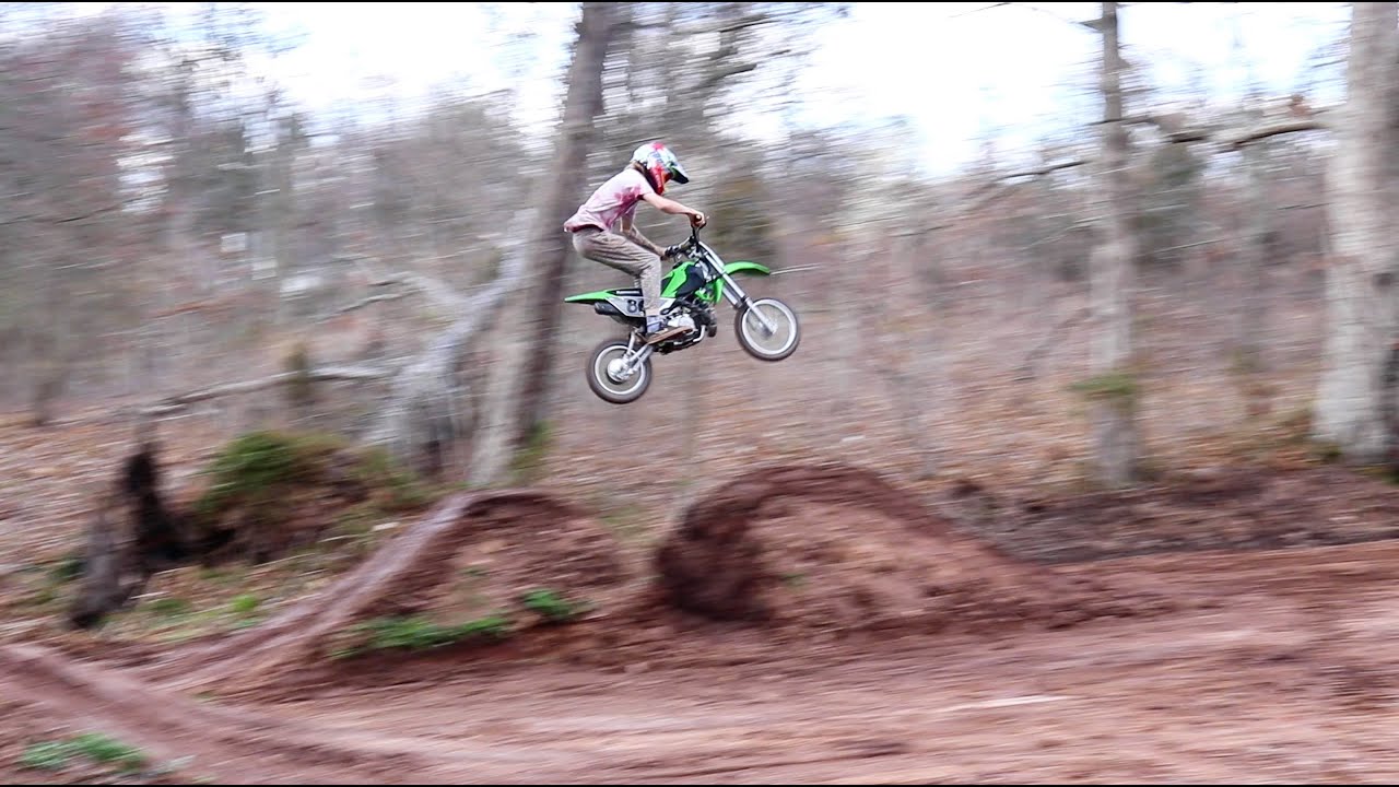 Backyard Pit Bike Track walk Thru - YouTube