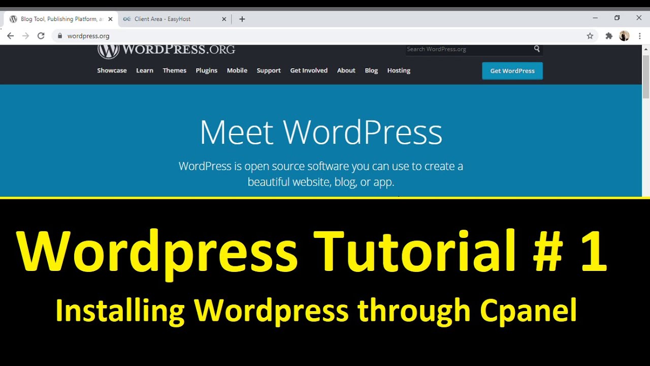 Wordpress Tutorial 1 Installing Wordpress Using Cpanel Wordpress 0811