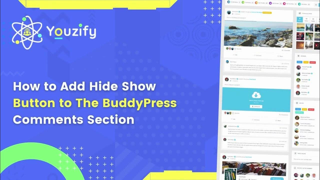How to Add Hide Show button for the BuddyPress Comments - YouTube