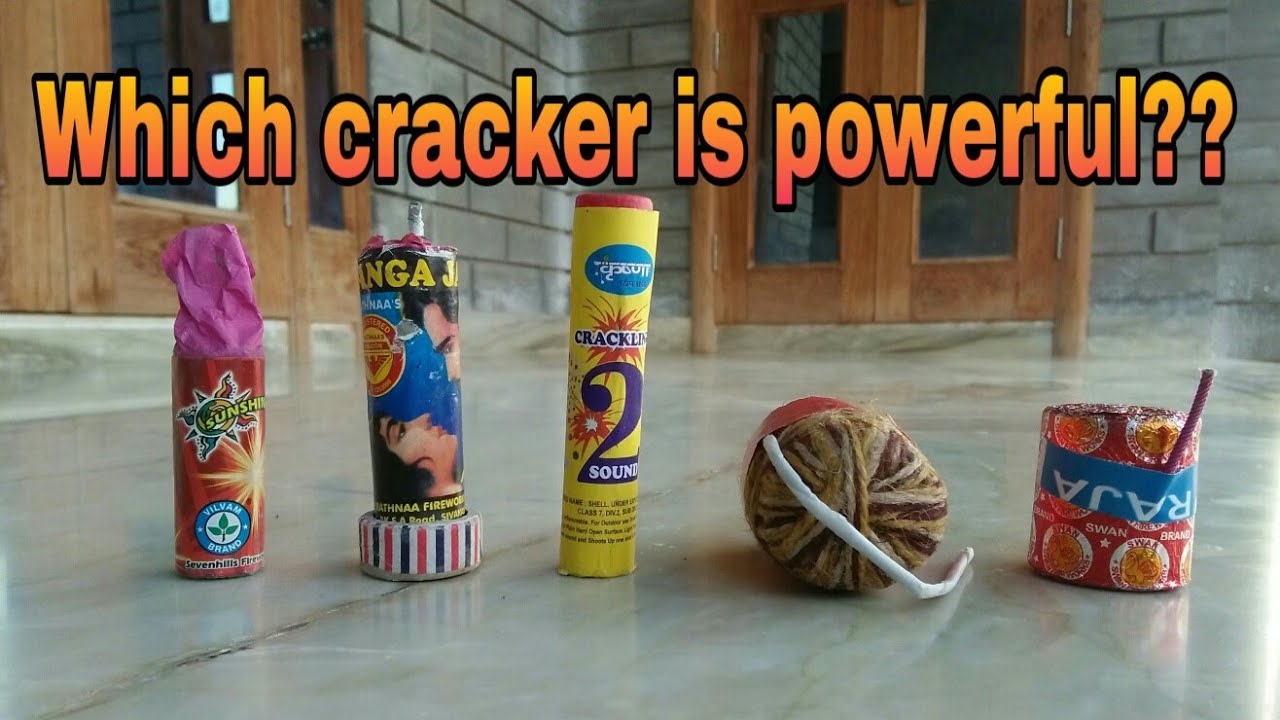 Testing the power of the crackers by keeping a cracker under bucket ...