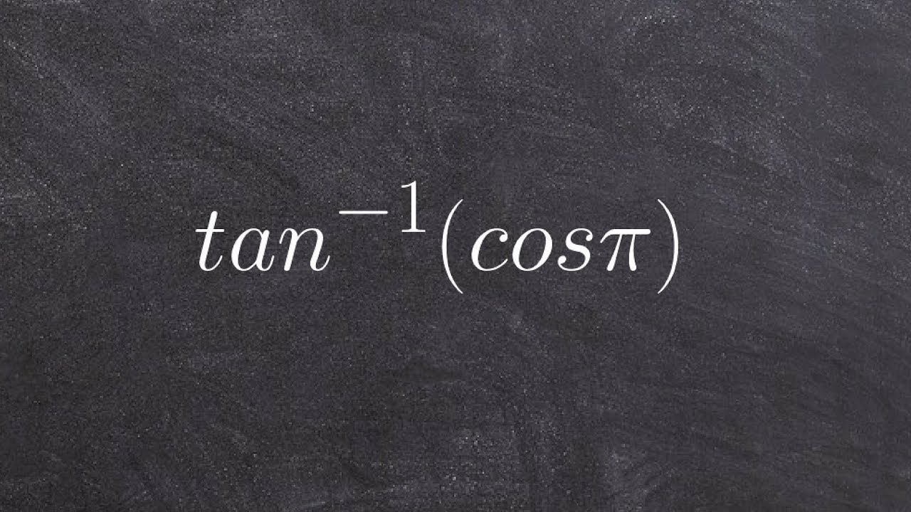 How to evaluate for the composition of the tangent and cosine - YouTube
