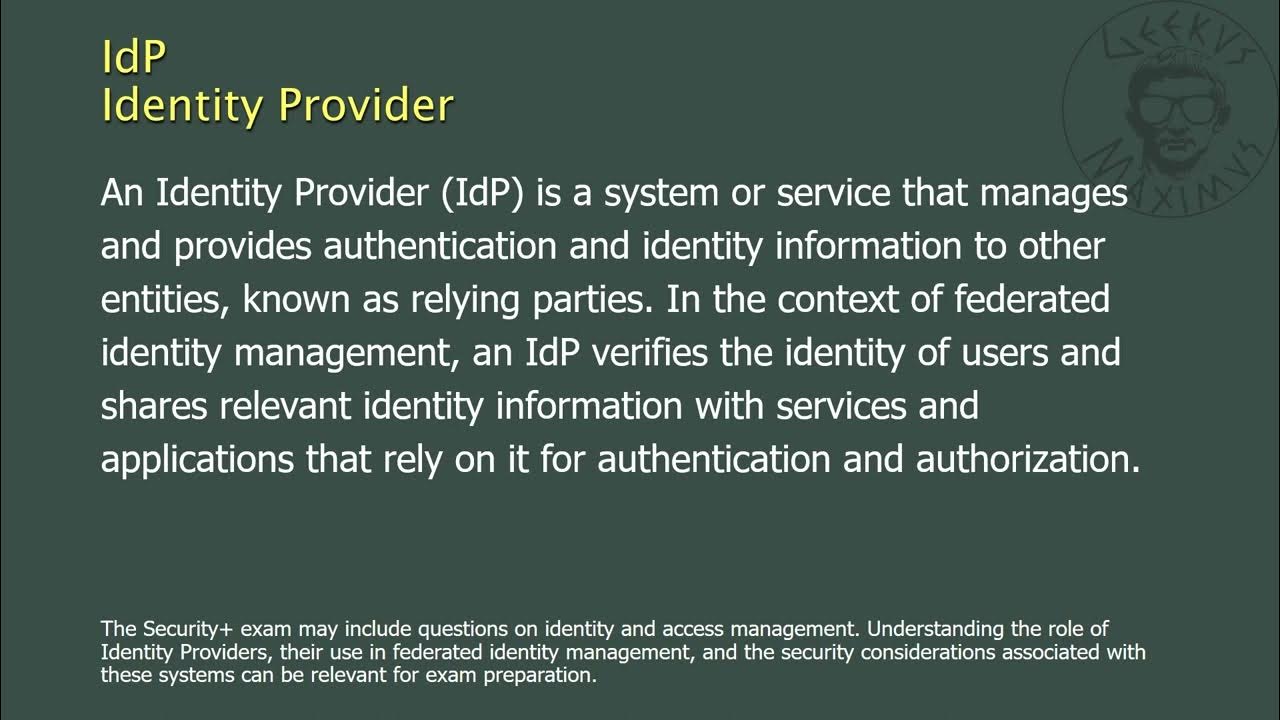 IdP - Identity Provider - YouTube