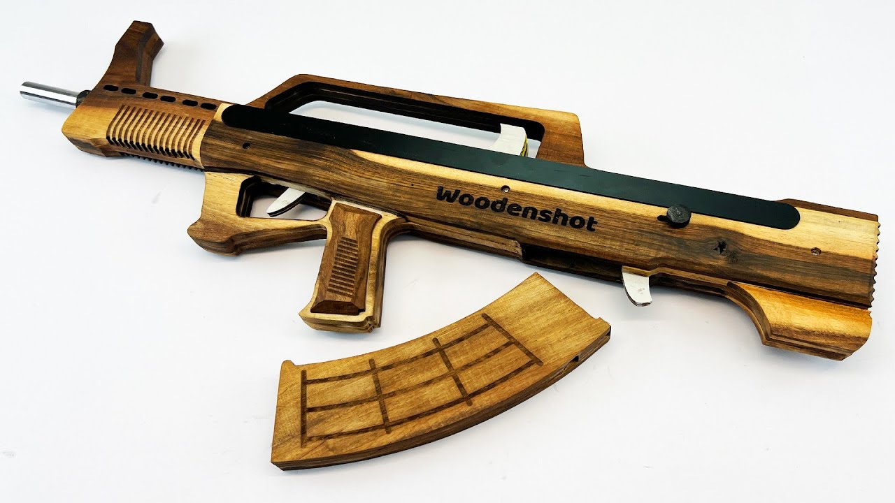DIY Wooden Rubber Band Launcher – Easy Woodworking Project - YouTube