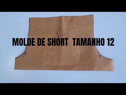 COMO FAZER MOLDE DE SHORT TAMANHO 12 ANOS.#iniciantes #creuzavieira