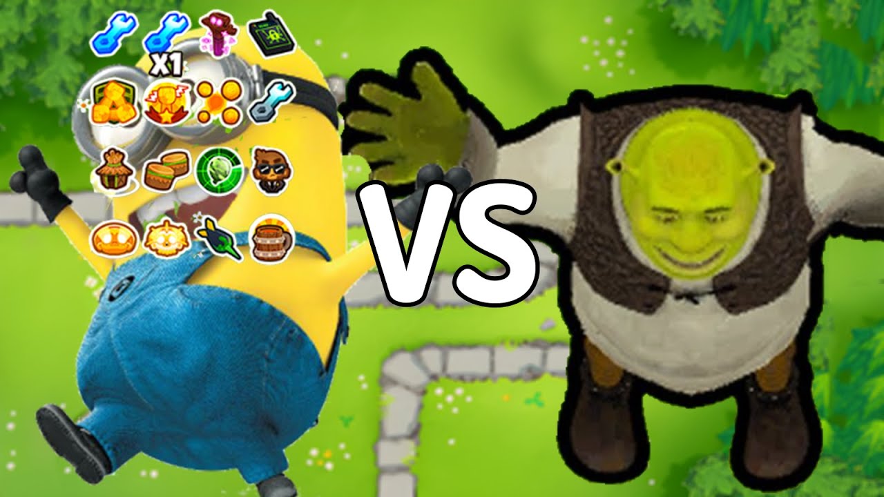 God Boosted Minion Tower VS. Shrek Tower - YouTube