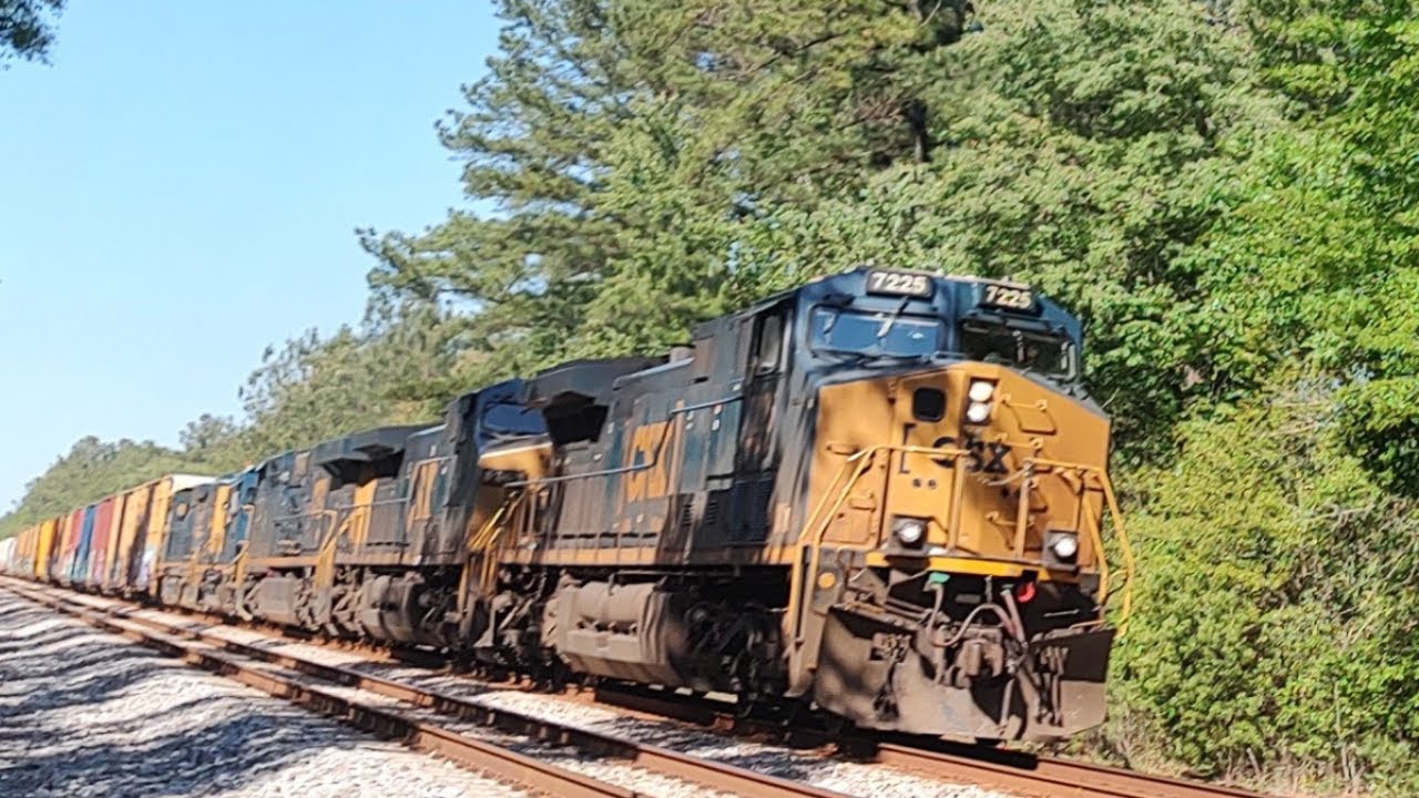 CSX TRAINS 2024: CSX 7225 on M441-30 with 520 axles ( 3/30/24 @ 4:30pm ...