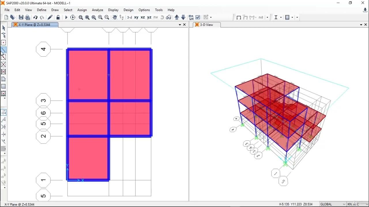 MODELLING OF SECONDARY BEAMS IN SAP2000 PART 3 - YouTube