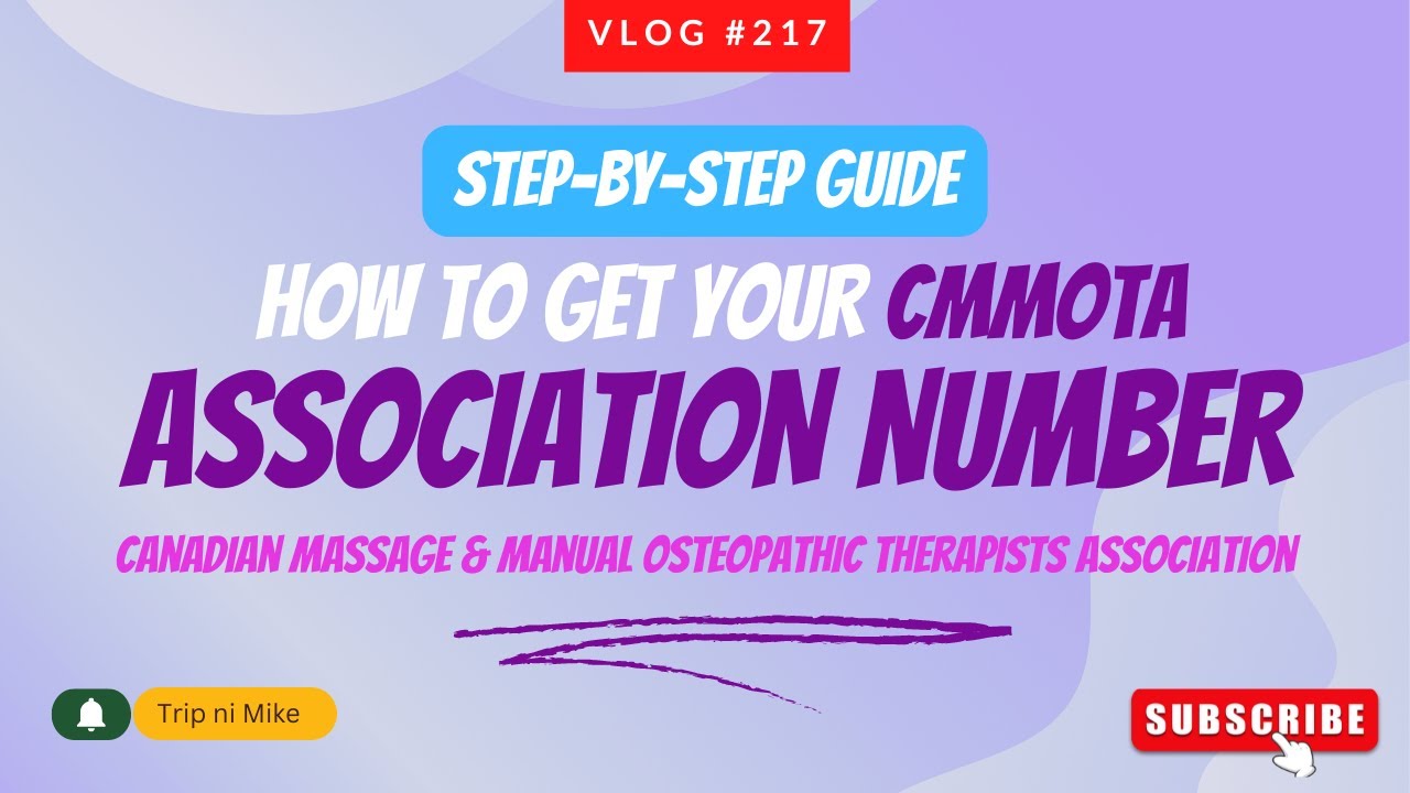 How to Get CMMOTA or Association Number for Massage Therapists? - YouTube