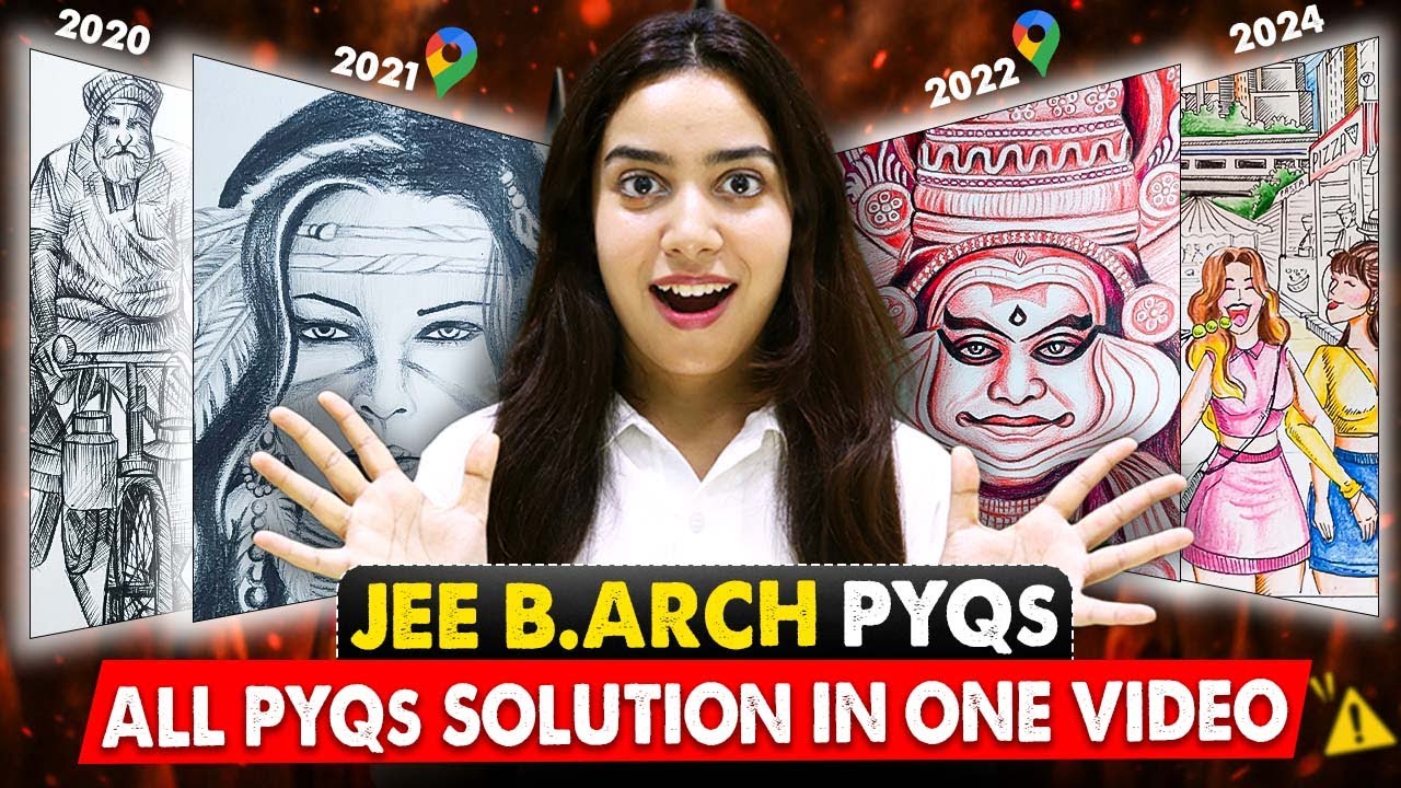 JEE B.Arch Drawing PYQs Solved | Most Important Questions !! - YouTube