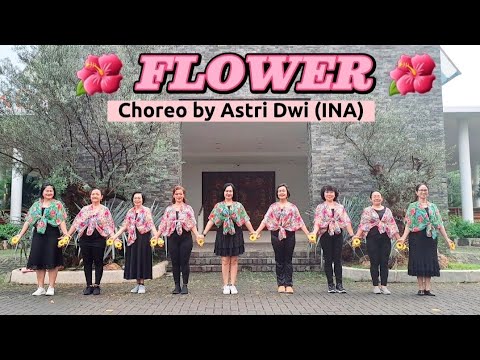 FLOWER [Line Dance] demo by Astri & Stanis LD Class - YouTube
