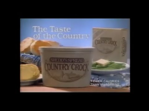 Shedd's Spread Country Crock Butter Commercial 1991 - YouTube