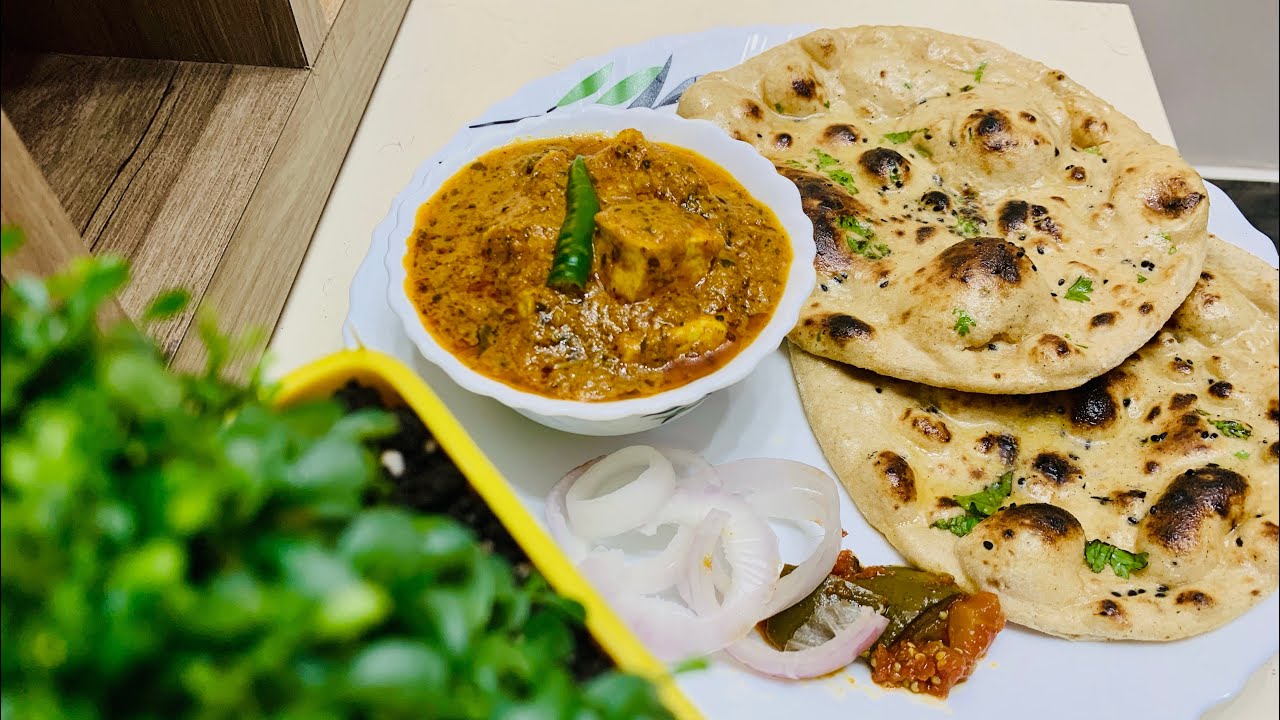 Tasty hotel style paneer ki sabji aur naan roti /paneer recipe /butter ...