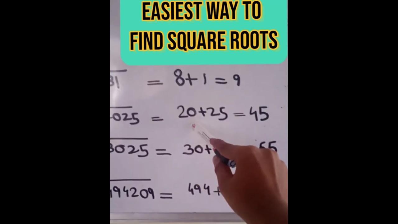 Easiest way to find Square roots 😎😎😎#maths #magic #vedicmaths #education #studyonline # ...