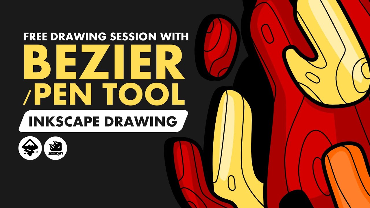 I DRAW USING BEZIER / PEN TOOL || INKSCAPE DRAWING || VECTOR ARTWORK ...