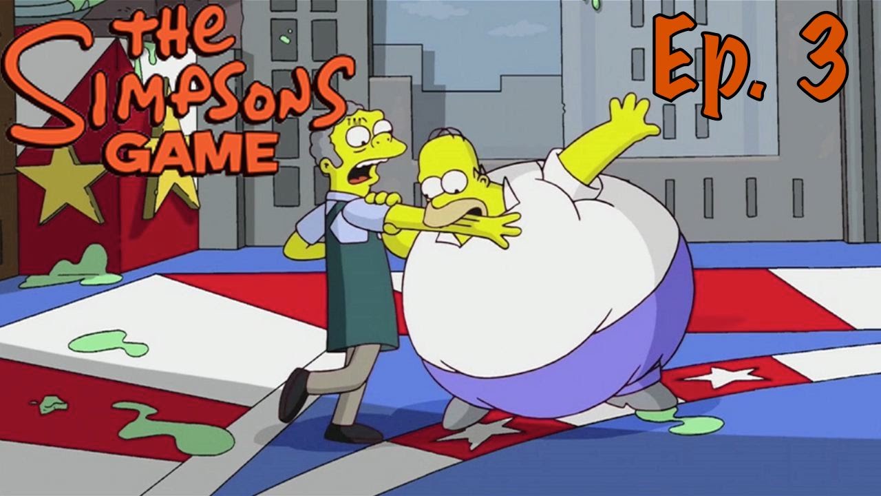 FOOD EATING CONTEST (The Simpsons Game Walkthrough Ep. 3) - YouTube