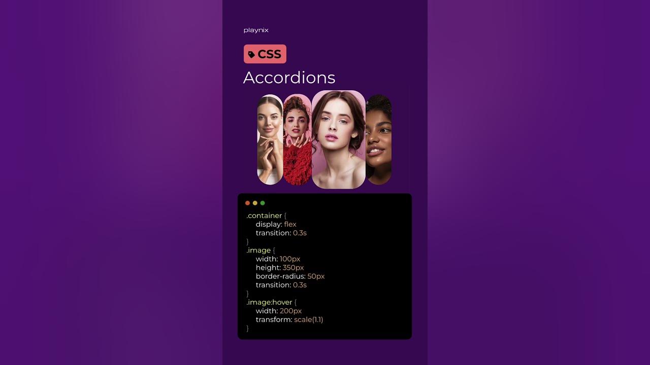 Accordions Slider In Css Html Css Tip Programming Coding Playnix
