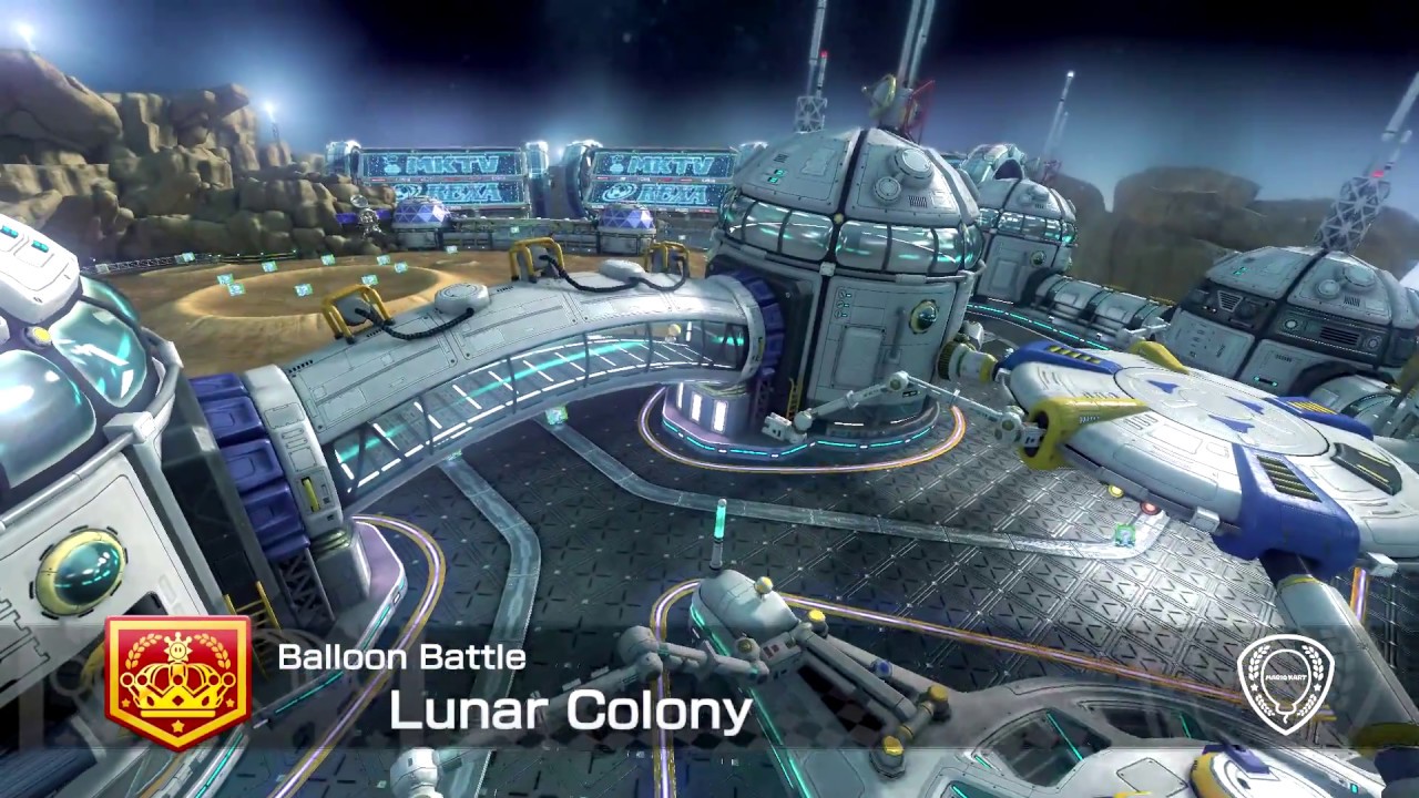 Mario Kart 8 Deluxe - Lunar Colony - Balloon Battle (Direct-Feed Switch ...