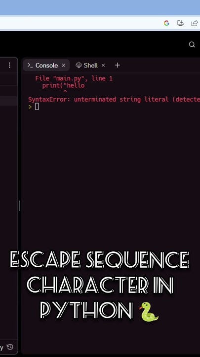 Escape Sequence Character in Python programming coding language #coding #computer #software # ...