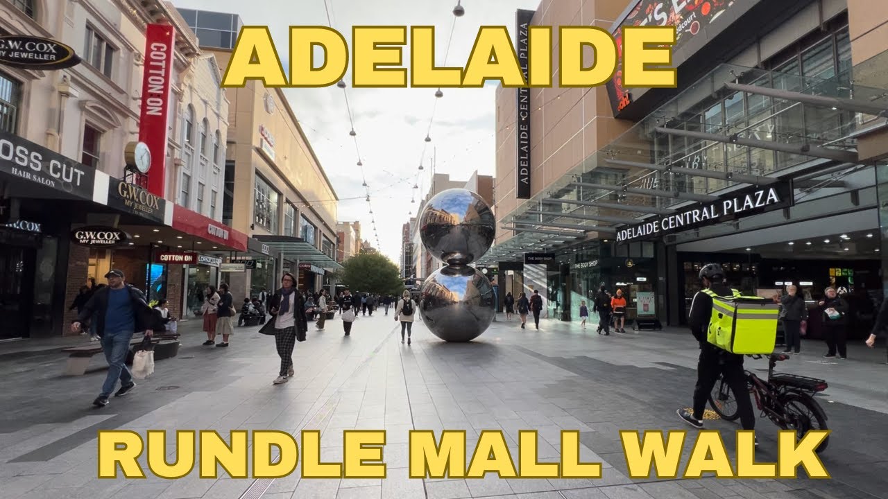 Adelaide City Tour | Rundle Mall Walkthrough | Rush Hour | September ...