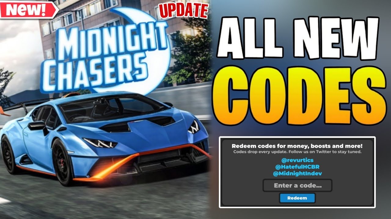 ⚠️NEW⚡WORKING⚠️CODES FOR MIDNIGHT CHASERS IN 2025! MIDNIGHT CHASERS ...