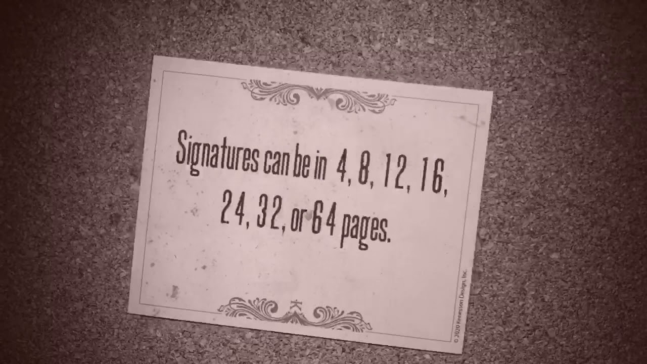 Understanding Book Signatures YouTube Understanding Book Signatures YouTube