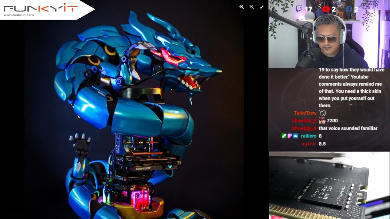 The Funky Kit Show LIVE Ep.271 - TT TOUGHRAM XG RGB DDR5-7200, NZXT H6 ...