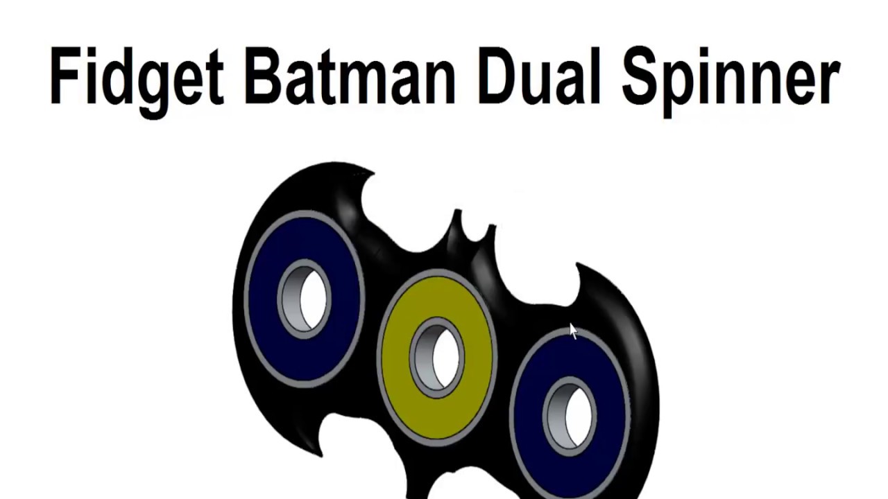 How to Make Fidget Batman Dual Spinner - YouTube