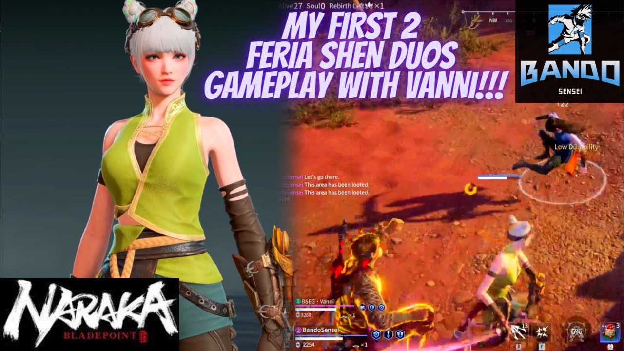 NARAKA: Bladepoint - MY FIRST 2 FERIA SHEN DUOS GAMEPLAY WITH VANNI ...