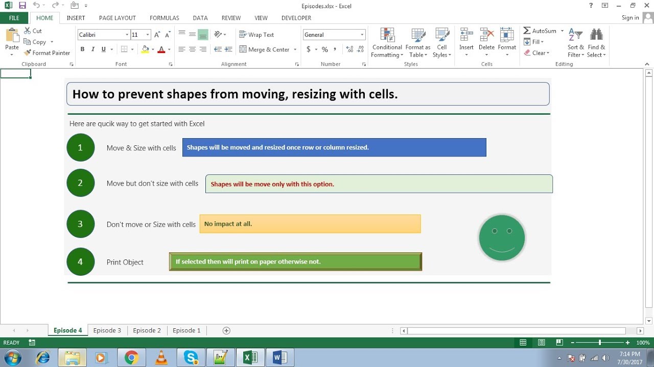 MS Excel 2013 How To Prevent Shapes From Moving Resizing With Cells Episode 4 YouTube MS Excel 2013 How To Prevent Shapes From Moving Resizing With Cells Episode 4 YouTube