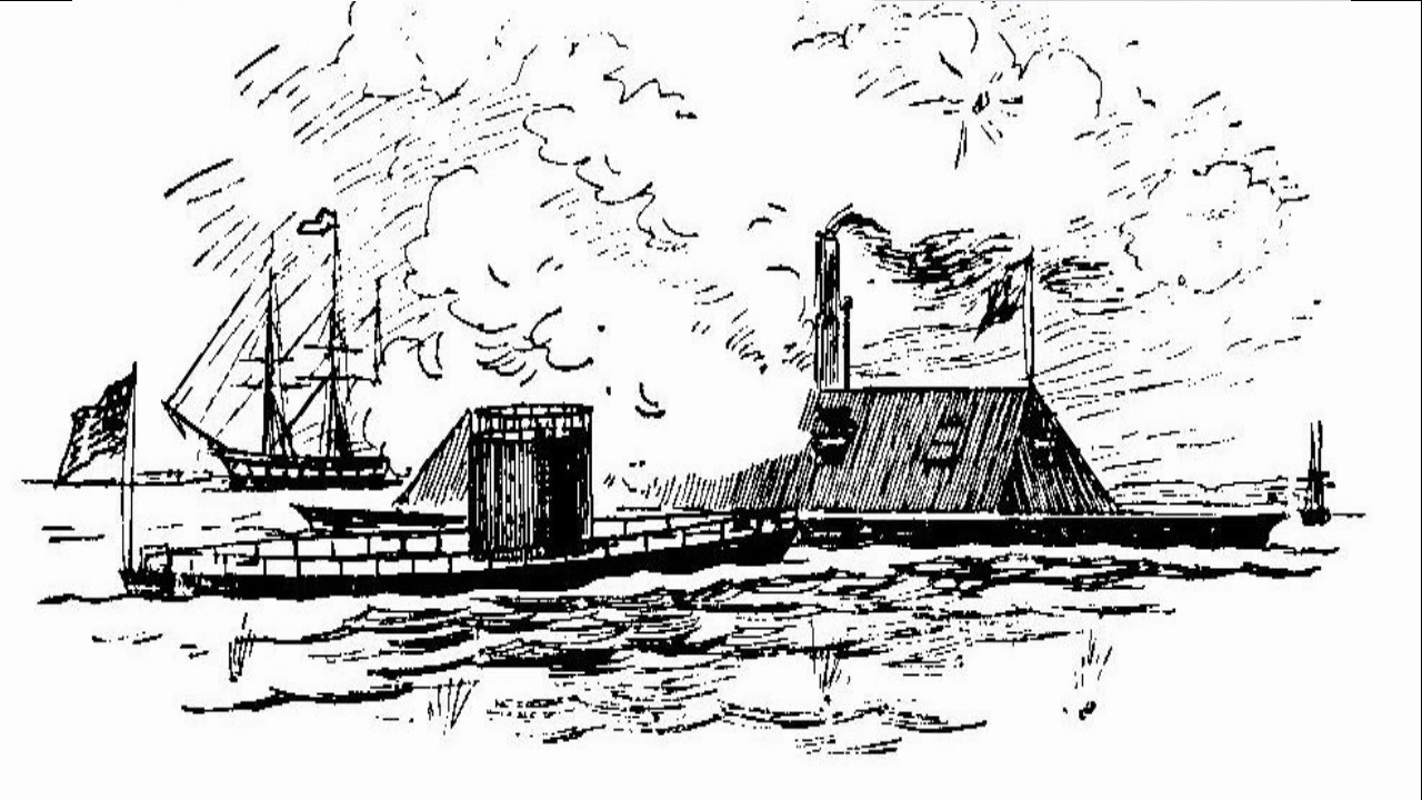 OLD IRONCLAD - Civil War Naval Battle Between the Ironclad Ships - YouTube