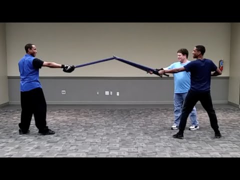 2 vs 1 - On The Spot Sword Fight Challenge - YouTube