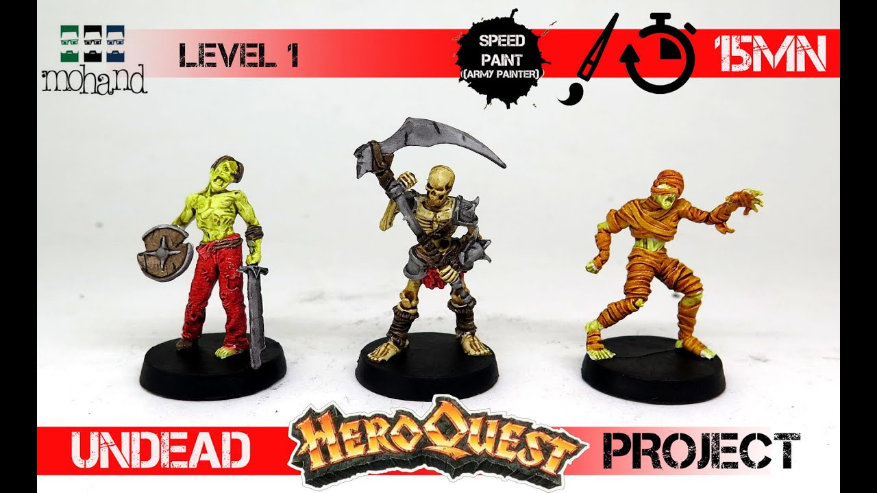 🇬🇧 Painting your miniatures - Heroquest Project : Undead Level 1 ...
