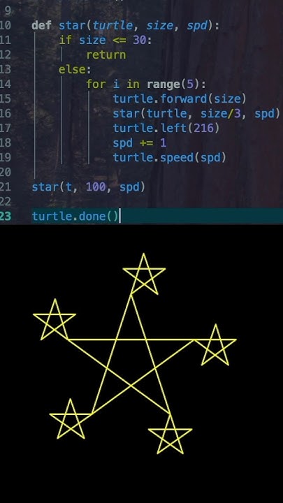 Star design in Python / Graphics and coding / Turtle drawing tutorial #programming #art # ...