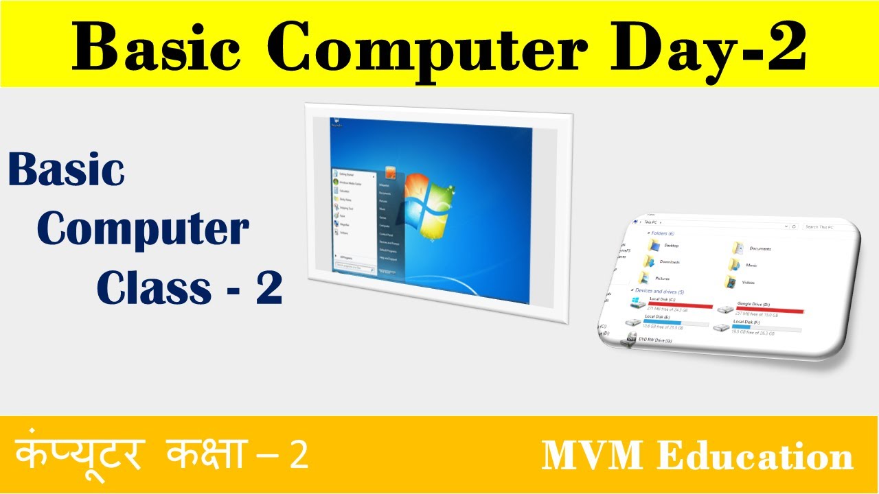 Basic Computer Course Class 2 in Hindi | Learn Basic Computer Step by ...