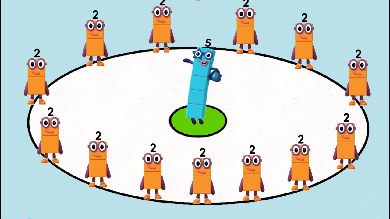 Numberblocks 5 plus all numbers 1 and 2 and times all number 2 ...