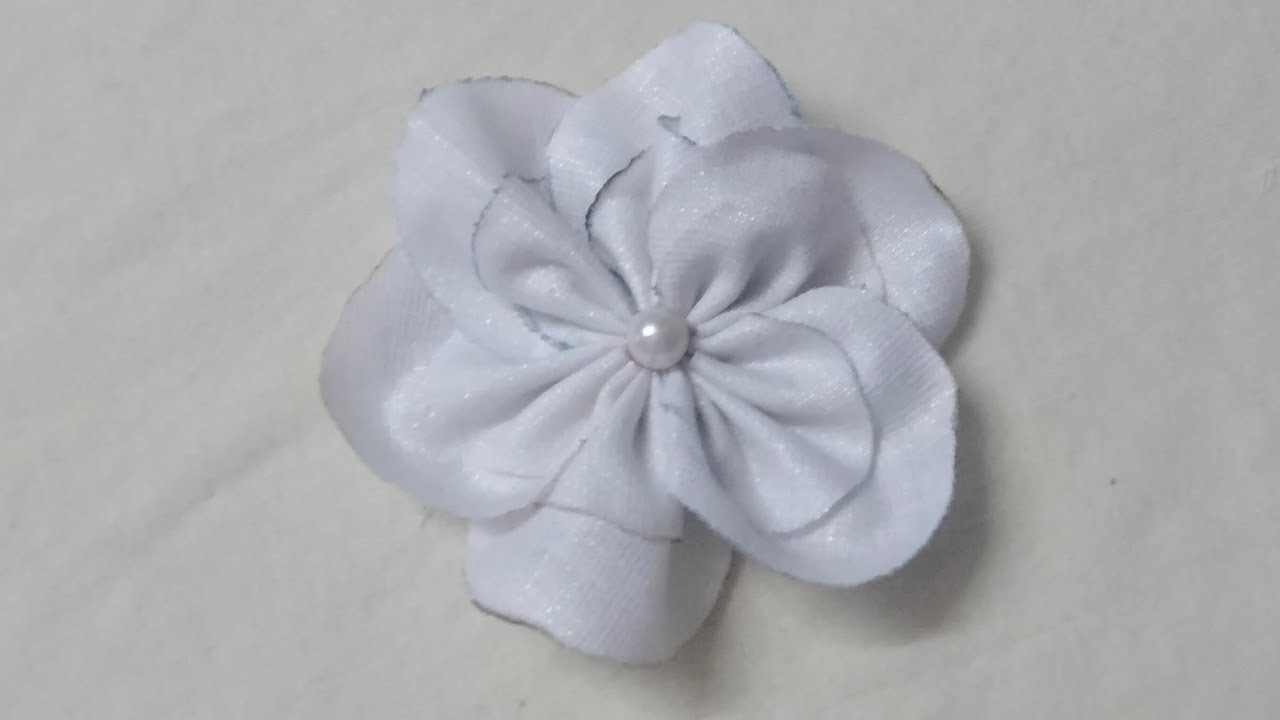Fabric flower. How to make fabric flowers. cloth flower. - YouTube