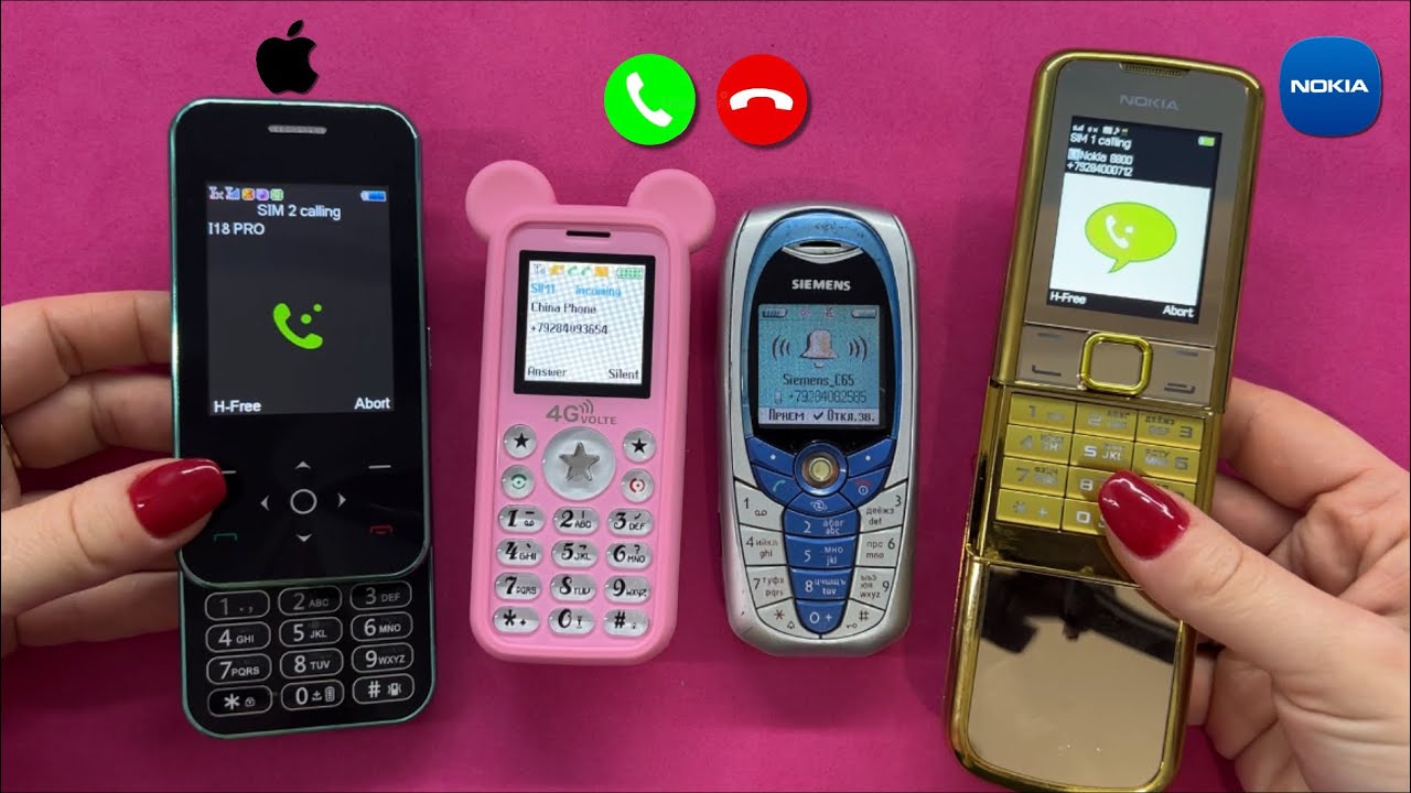 Outgoing & Incoming Call on Nokia 8800 Vs i18pro / Siemens C65 Vs Hello ...