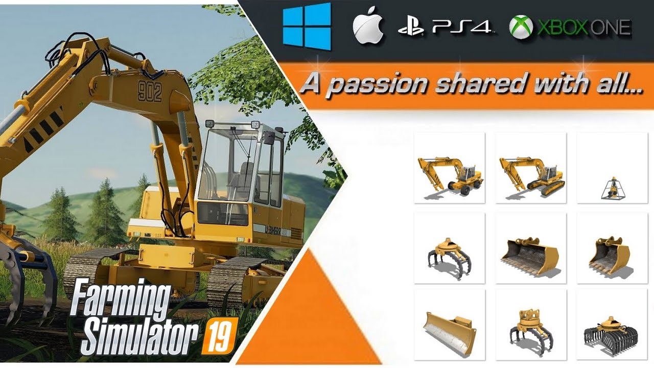 FS19 Preview Excavator Liebherr 902 Pack Coming soon - YouTube