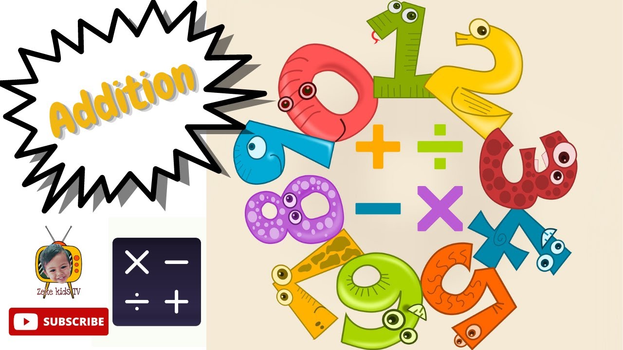 LEARN BASIC ADDITION FOR KIDS | Zeke Kids TV | Additon - YouTube