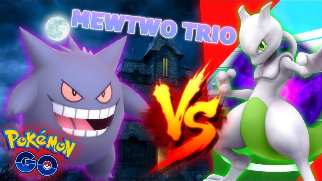 Mewtwo Raid trio in Pokémon GO | Nightmare mode Gengars - YouTube