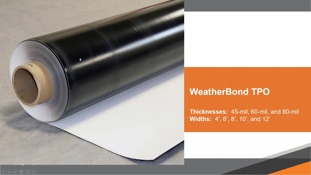 WeatherBond Training Webinars: TPO/PVC 101 - YouTube