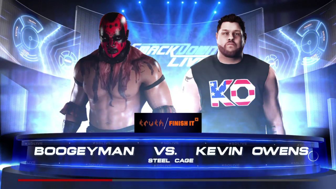 WWE 2K18 The Boogeyman VS Kevin Owens 1 VS 1 Steel Cage Match - YouTube