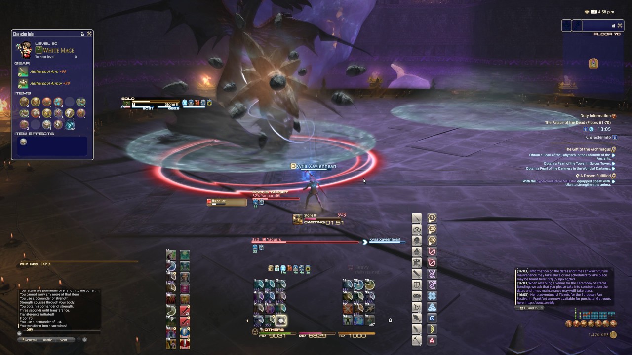 Final Fantasy XIV PoTD Floor 70 WHM Solo - YouTube