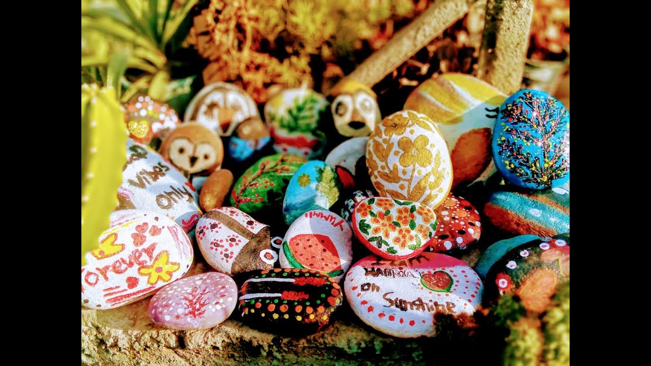 Rock Painting | Tutorial | Naz Art & Craft | - YouTube