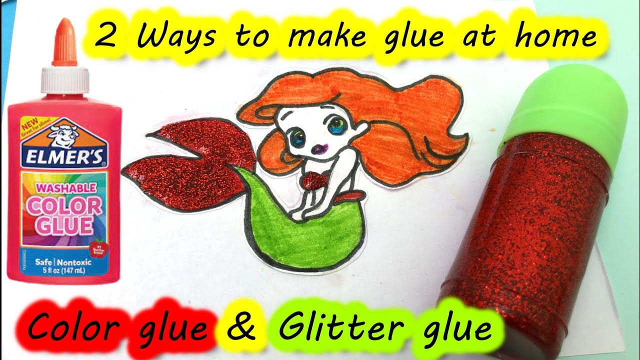 How to make color glue at home||clear glue making||homemade clear glue ...
