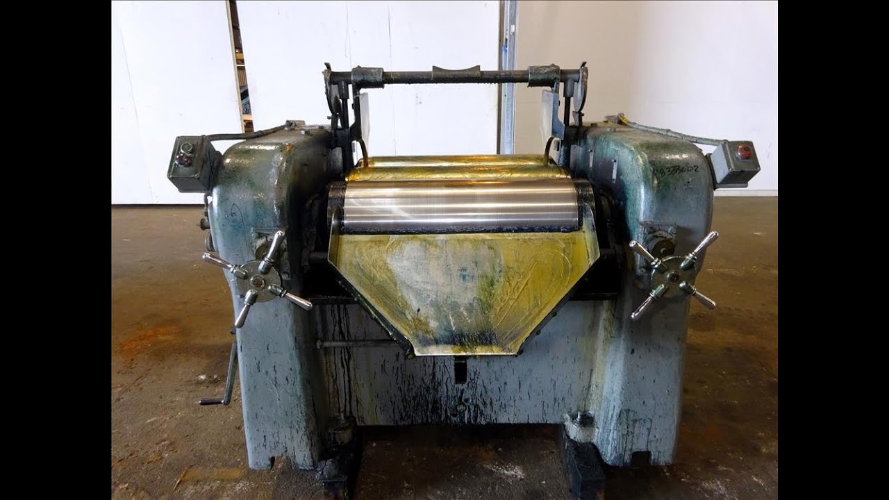 Used- Lehmann Machinery Horizontal Three Roll Dispersion Mill - stock ...
