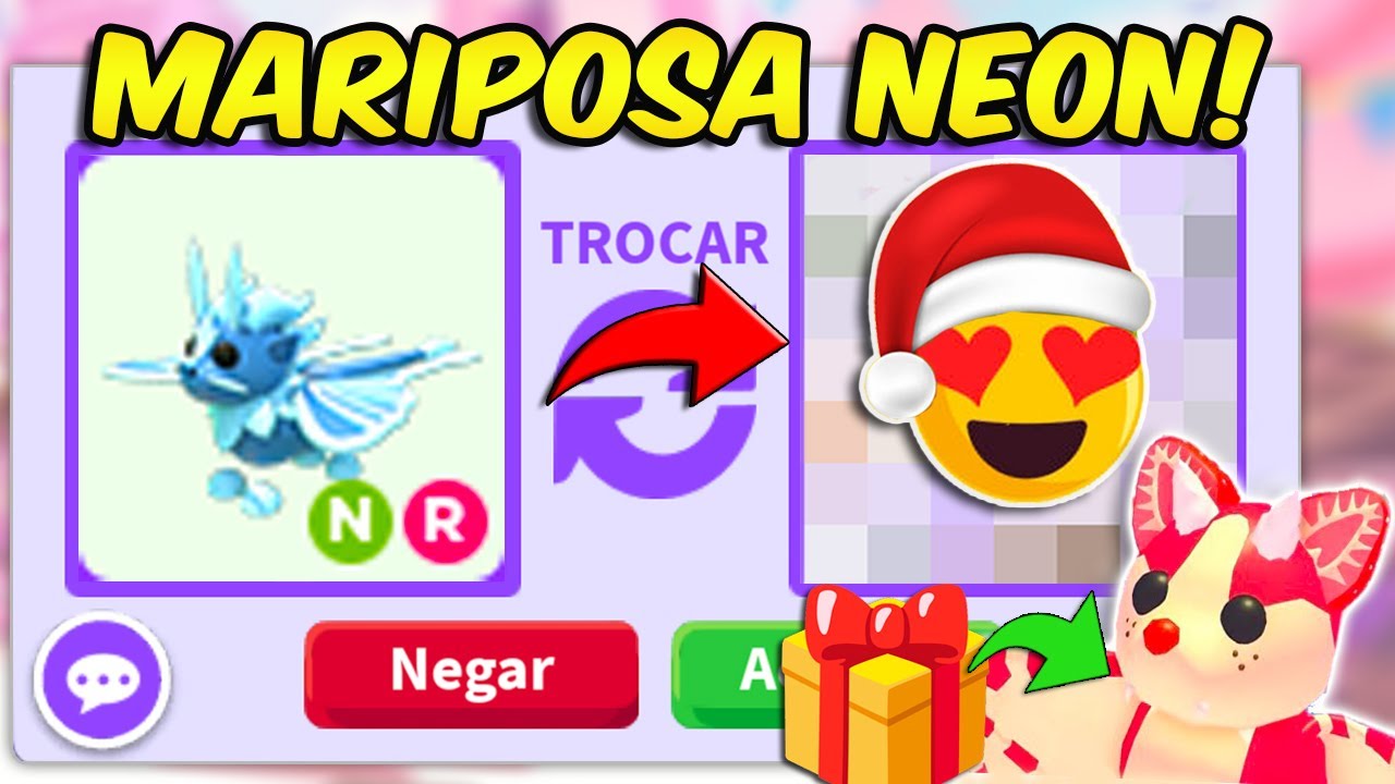 TROCANDO MARIPOSA DRAGÃO DE GELO NEON (Neon Ice Moth Dragon)🌟 Natal ...