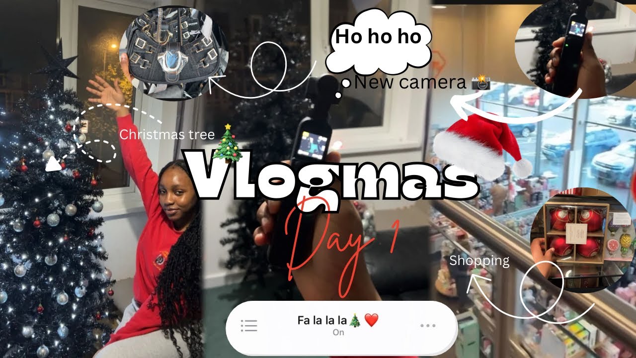 Vlogmas Day 1🎄:)•new camera 📸•new hair💕•Christmas shopping•Christmas ...