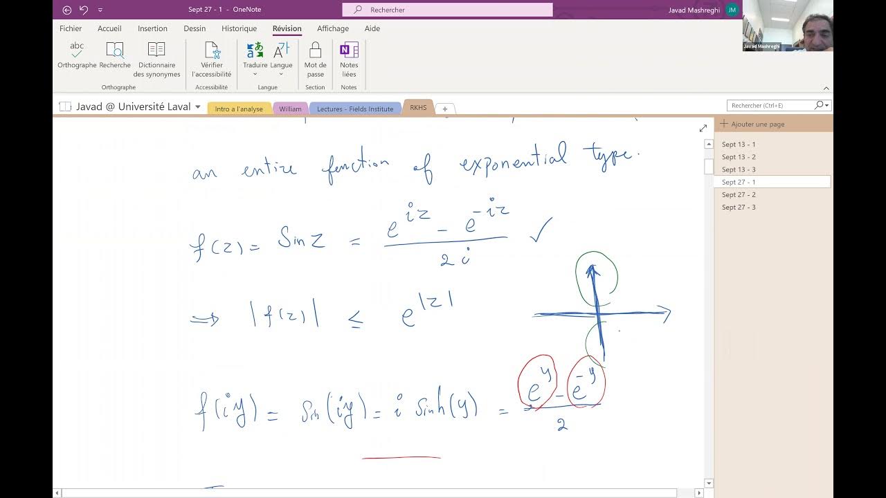 Advanced Course II: Reproducing Kernel Hilbert Space of Analytic Functions Lecture 3: Part 1 ...