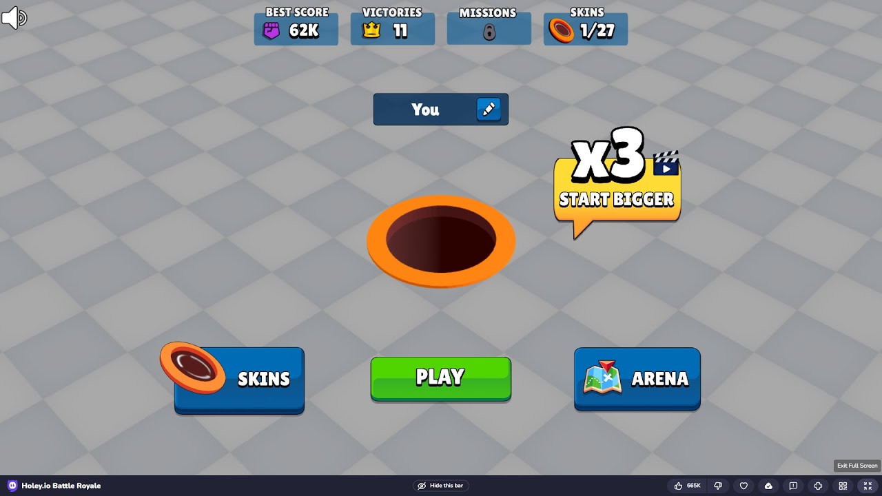 Holey io Battle Royale (win in first) on crazygames - YouTube